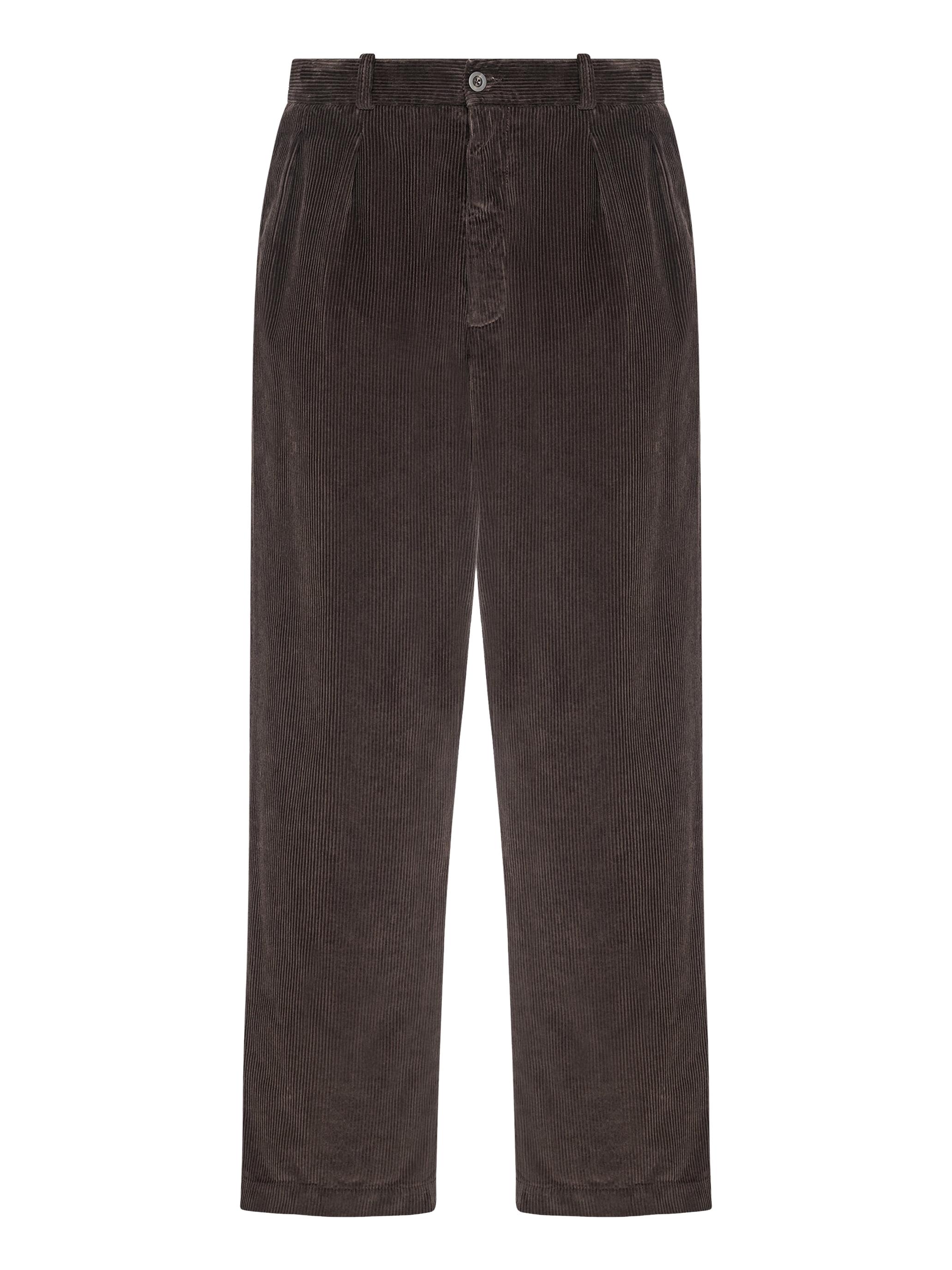 THE ROW The Row Tuxo Velvet Corduroy Mid-Rise Pleated Pants